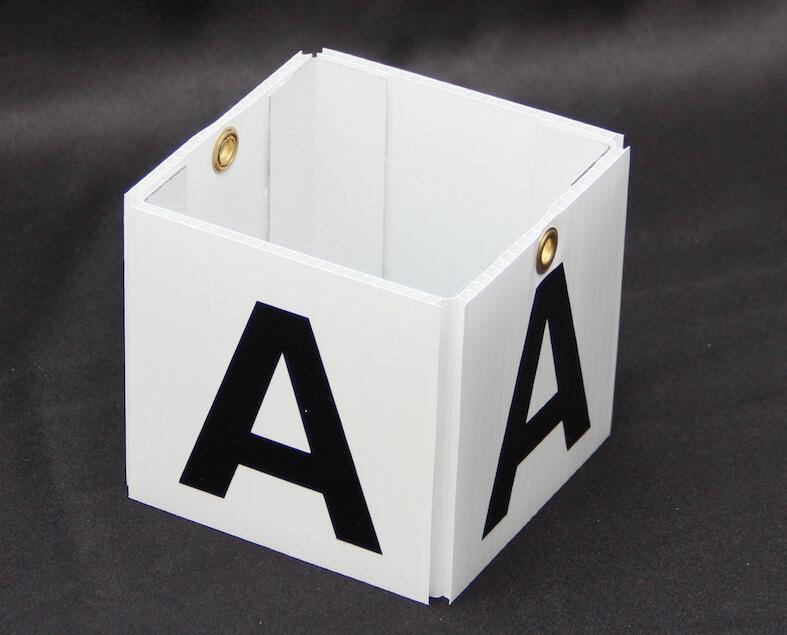 Warehouse Hanging Four-Sided Signs – All Barcode Systems